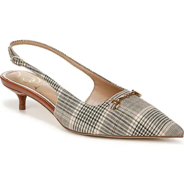 Sam Edelman Farrah Kitten Heel Pointed Toe Slingback Pump In  display picture 1