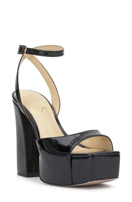 Jessica Simpson Lirio Platform Sandal - Black Patent
