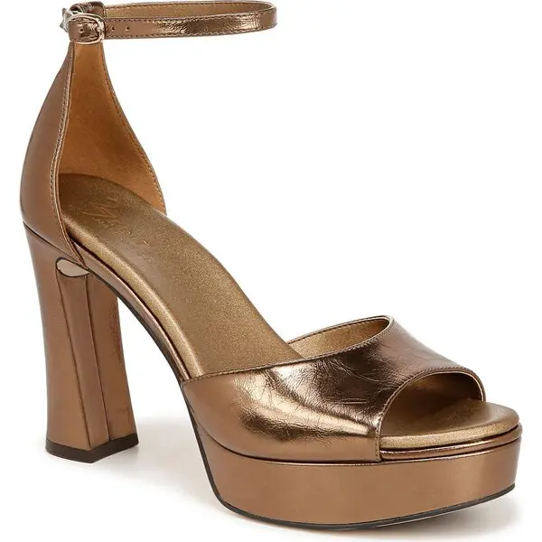 27 EDIT NATURALIZER Delphie Platform Sandals - Old Gold Leather