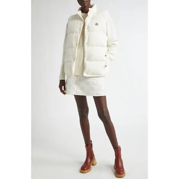 Moncler Badia Down Puffer Vest - White