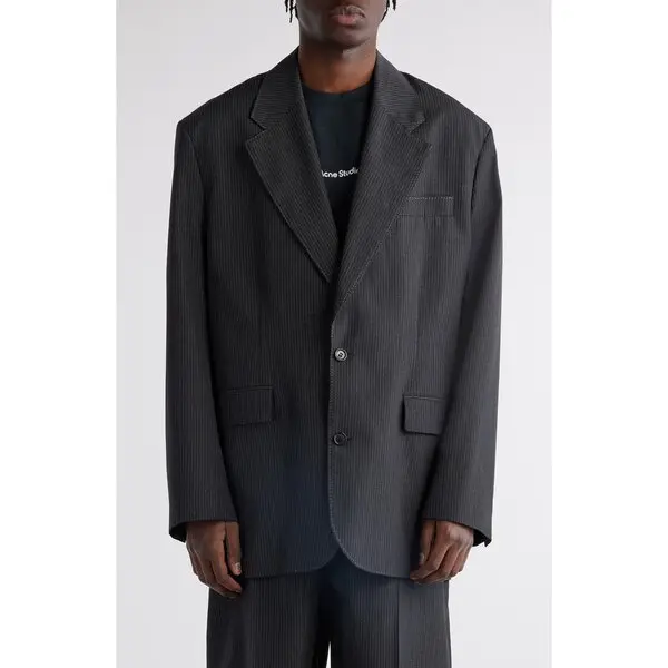 Acne Studios Pinstripe Relaxed Fit Blazer