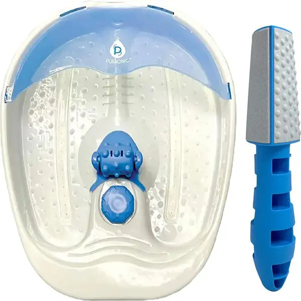 PURSONIC Soothing Foot Spa Massager With Tea Tree Salt Scrub & Callus Remover
