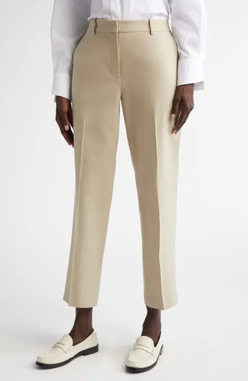 Lafayette 148 New York Clinton Stretch Wool Ankle Pants - Plaster