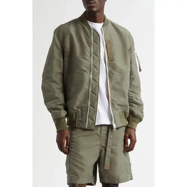 Sacai Nylon Twill Bomber Jacket - Khaki 501