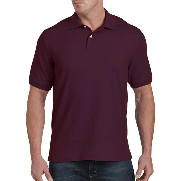 HARBOR BAY BY DXL Big & Tall Piqué Polo Shirt - Byzantium