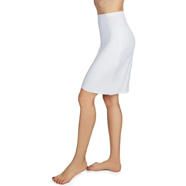 MEMOI High Waist Half Slip Skirt - White