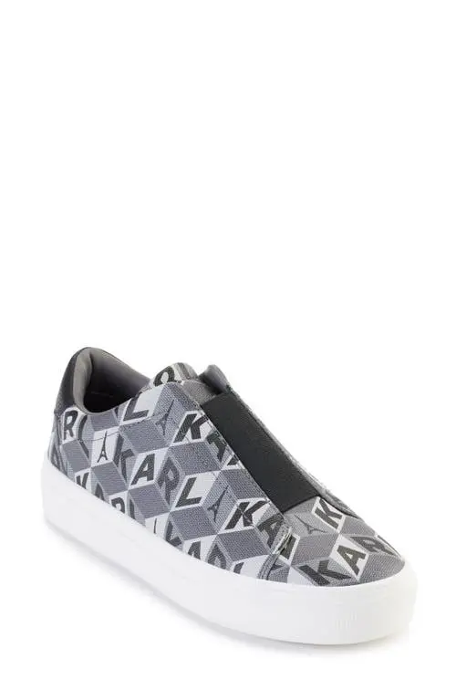 Karl Lagerfeld Paris Cassanda Logo Print Slip-on Sneakers