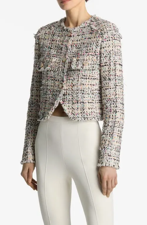 St. John Eyelash Tweed Crop Jacket