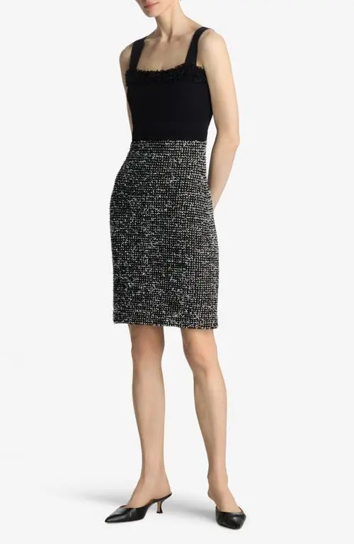 St. John Sparkly Eyelash Tweed Dress