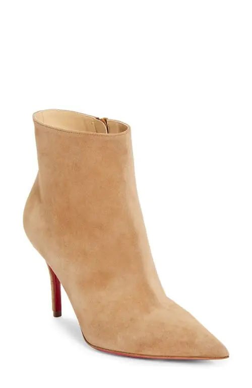 CHRISTIAN LOUBOUTIN Apostropha Suede Booties - Lionne