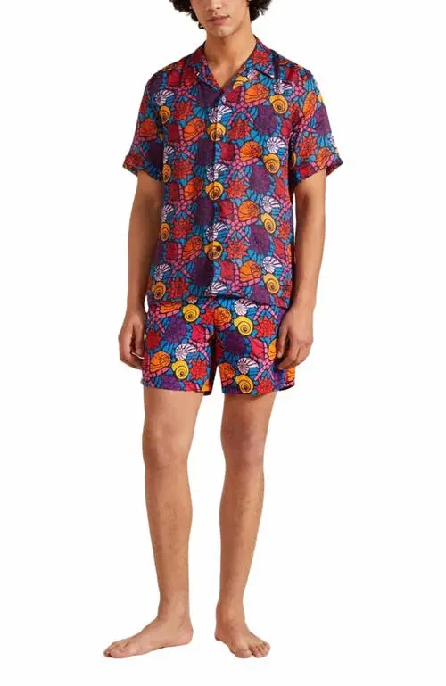 Vilebrequin Bowling Linen Nomea Sea Shells Shirt