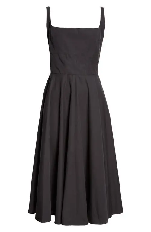 EMILIA WICKSTEAD Nikush Cotton Midi Sundress - Black
