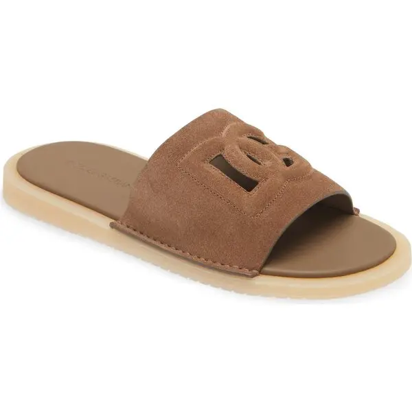Dolce & Gabbana Crosta Slide Sandal - 80024-nocciola