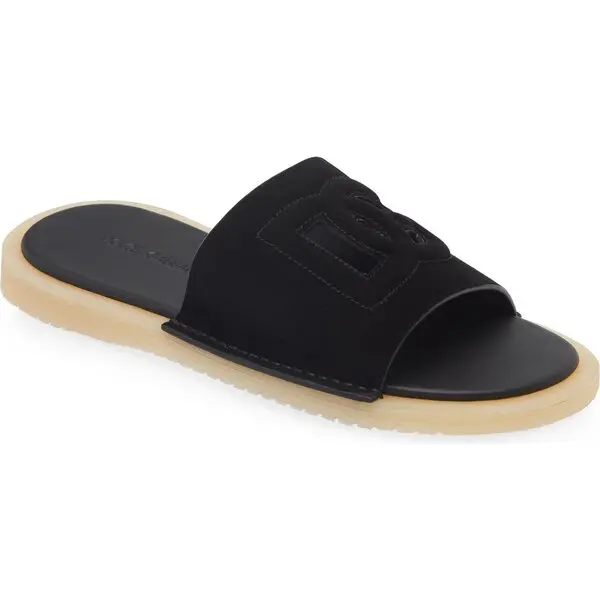 Dolce & Gabbana Crosta Slide Sandal - Black