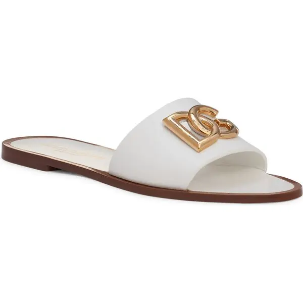 Dolce & Gabbana Capri Slide Sandal - Bianco Ottico