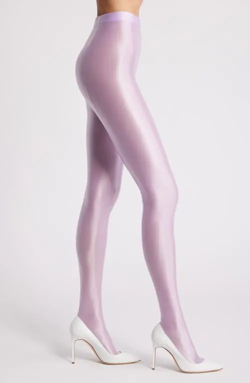 HIGH HEEL JUNGLE Mercury Shiny Opaque High Waist Tights - Mauve