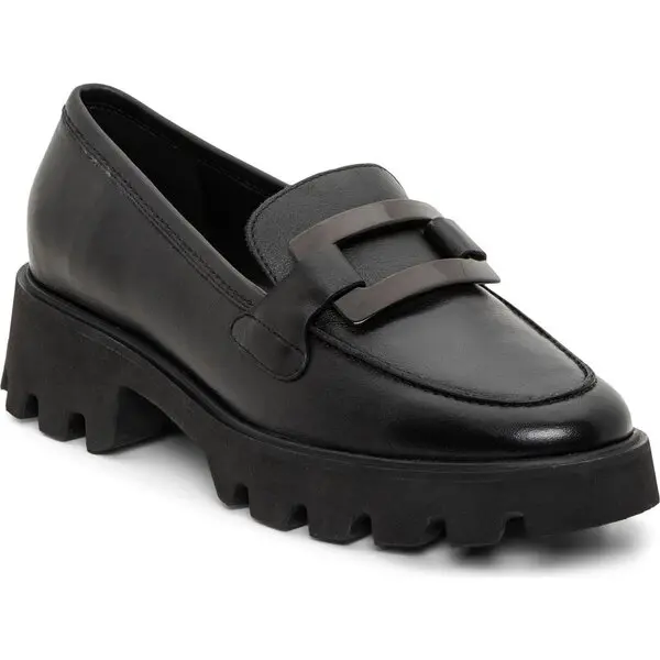 ARA Oleander Platform Loafer - Black