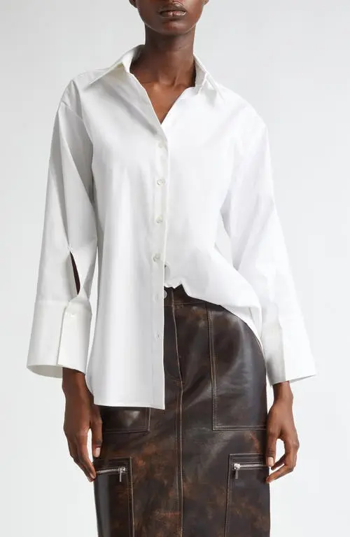 Michael Kors Cotton Stretch Poplin Button-up Shirt
