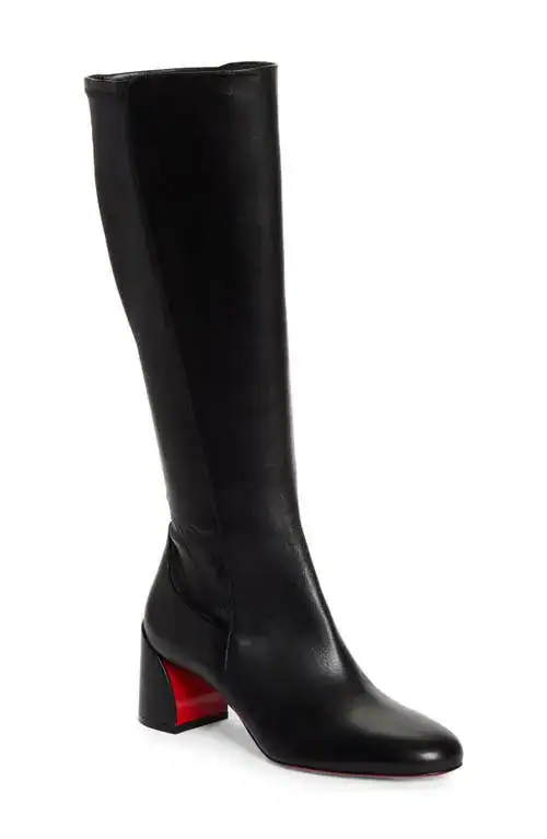 Christian Louboutin Jane Knee High Boots Black Editorialist - Main Image