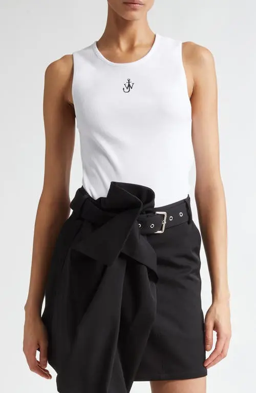 JW Anderson Embroidered Anchor Cotton Tank