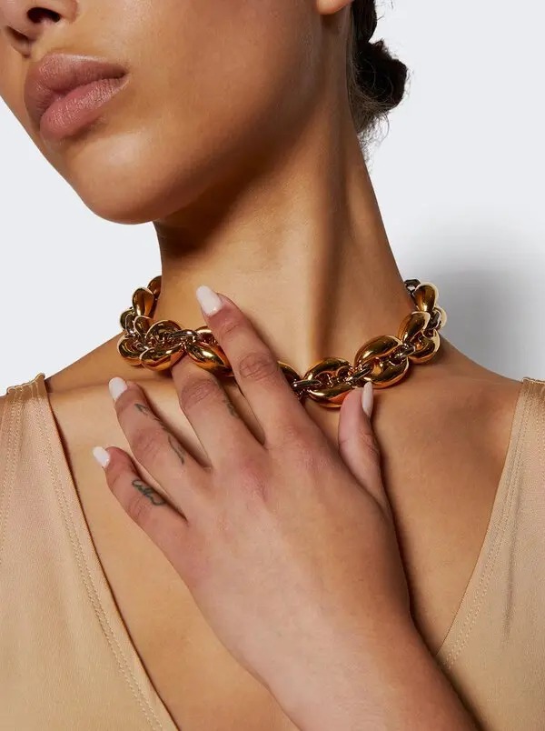 Rabanne Eight Chunky Necklace - Gold And Silver
