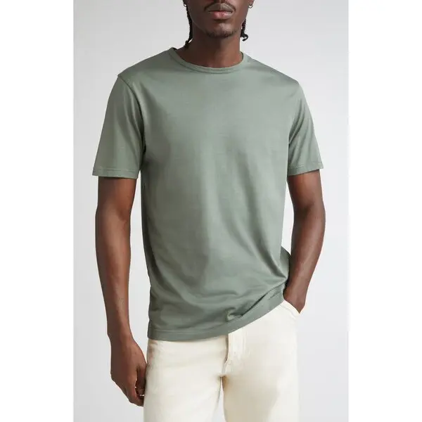 Sunspel Cotton Crewneck T-shirt - Dark Green