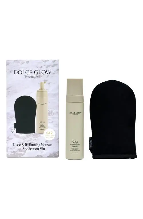DOLCE GLOW BY ISABEL ALYSA Lusso Self-tanning Mousse + Application Mitt Set $60 Value