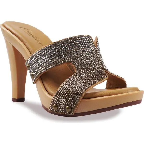 CANDIE'S Malak Platform Sandals - Dark Tan Multi