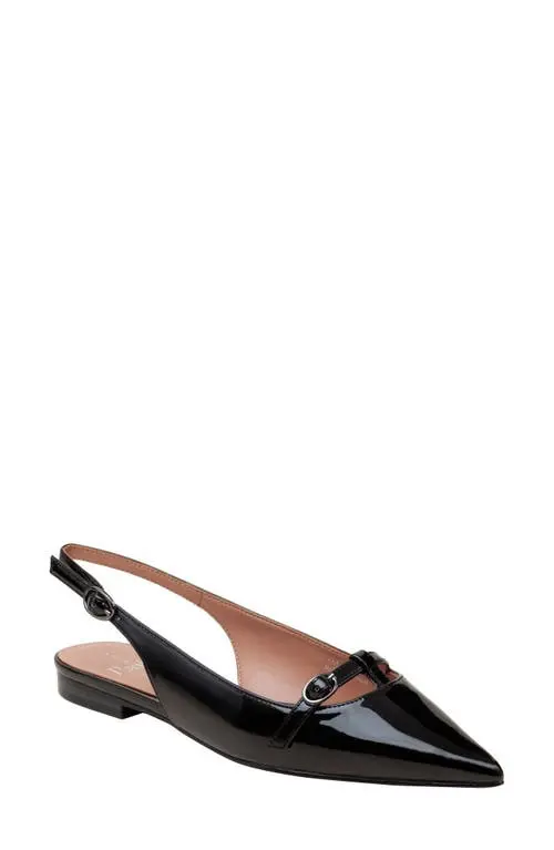 Linea Paolo Celina Pointed-toe Slingback Flat - Black
