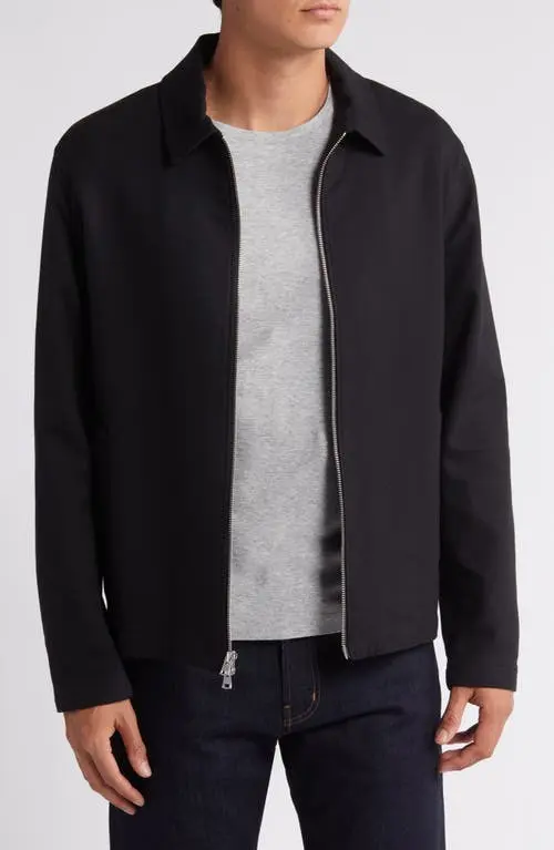 Vince Zip-up Jacket - Black/ Heather Charcoal