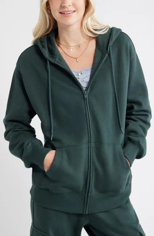 Bp. Oversized Zip Fleece Hoodie - Green Gables