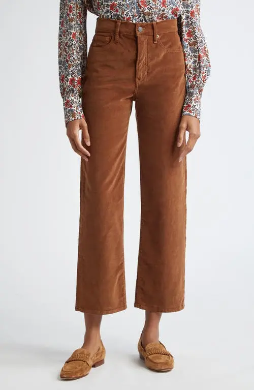 Veronica Beard Crosbie High-waist Corduroy Pants - Deep Ochre
