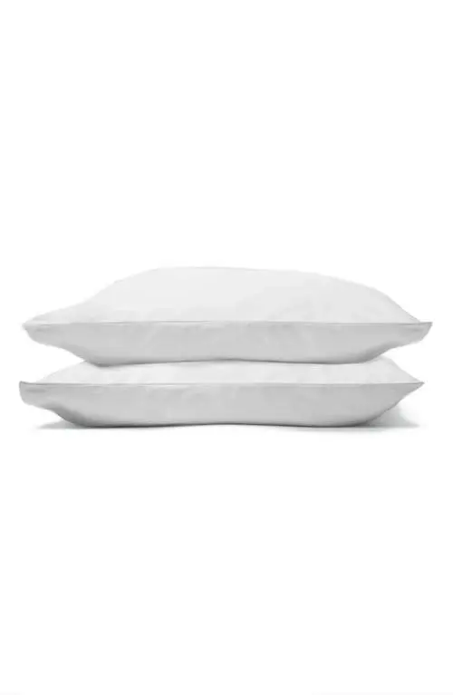 SIJO Set Of 2 400 Thread Count Organic Cotton Percale Pillowcases - Snow