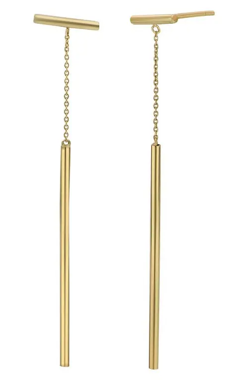 Bony Levy 14k Gold Linear Drop Earrings