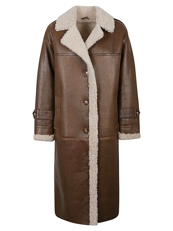 ENES Benedicte Sheepskin Long Jacket - Camel