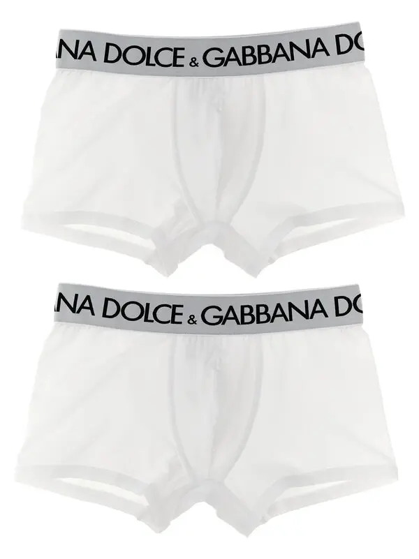 Dolce & Gabbana 2 Pack Logo Boxer Boxer - White | Editorialist
