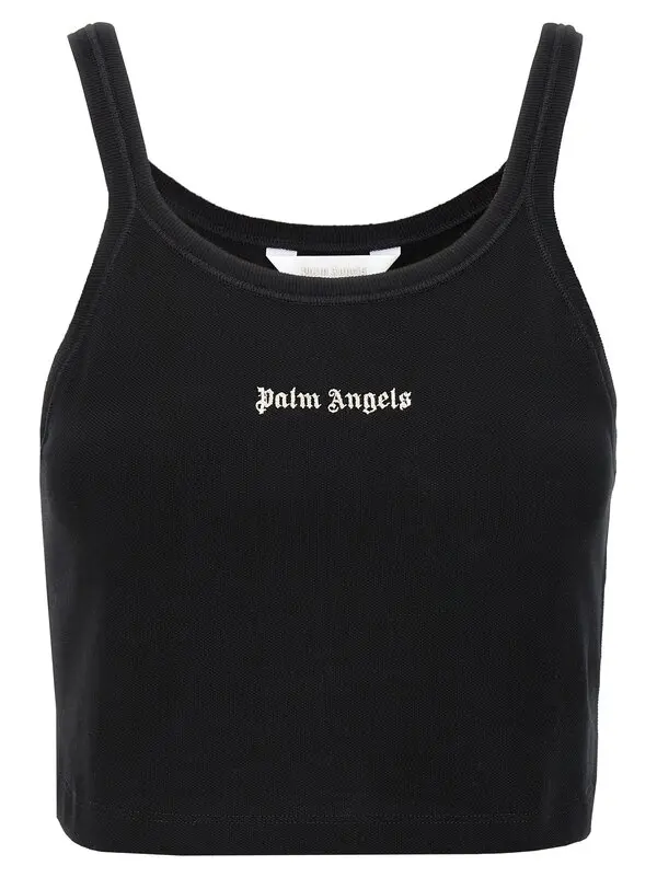 Palm Angels Classic Logo Tank Top - White/black