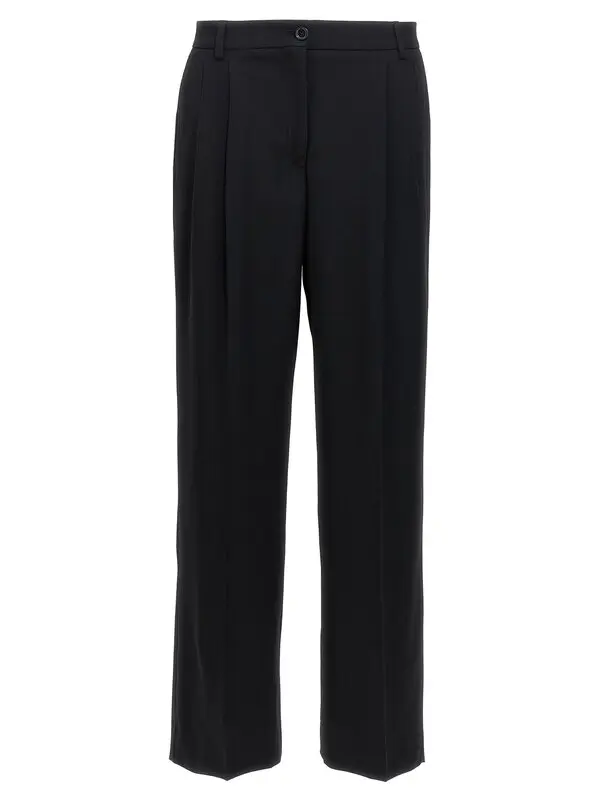 Dolce & Gabbana Flared Stretch Wool Canvas Pants
