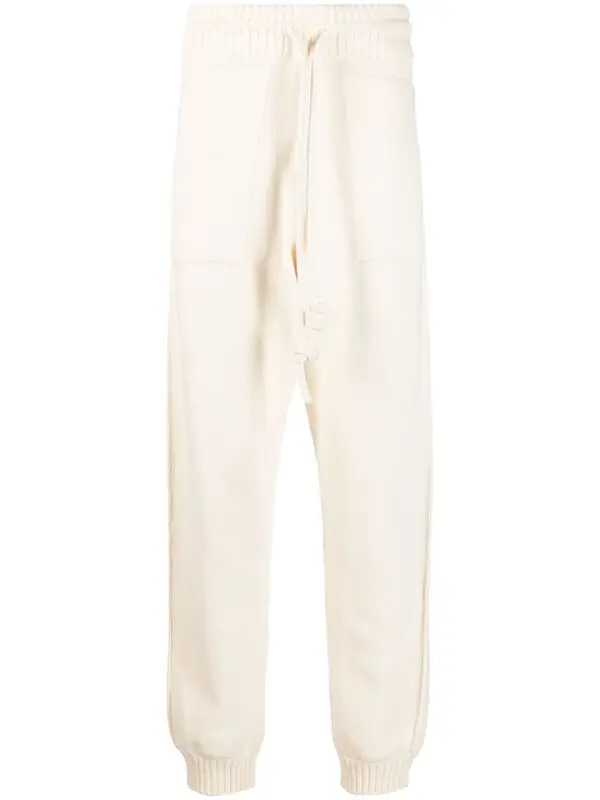 Off-White Cotton Sweatpants - Beige