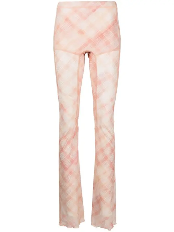KNWLS Mesh Flared Leggings - Pink
