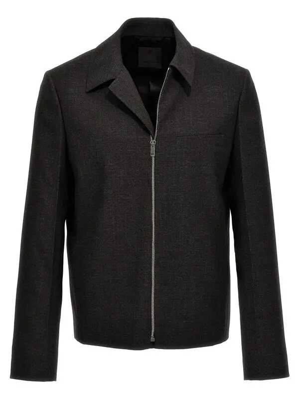 Givenchy Structured Wool Blouson - Gray