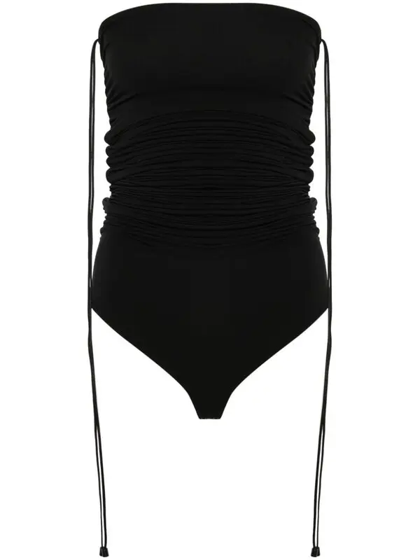 Wolford Fatal Draping String Bodysuit - Black