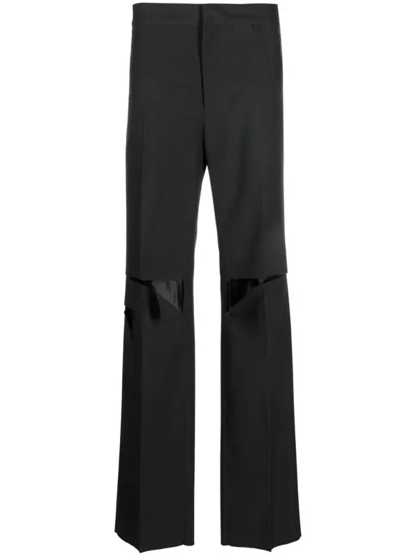 Givenchy Ripped Wide Leg Trousers