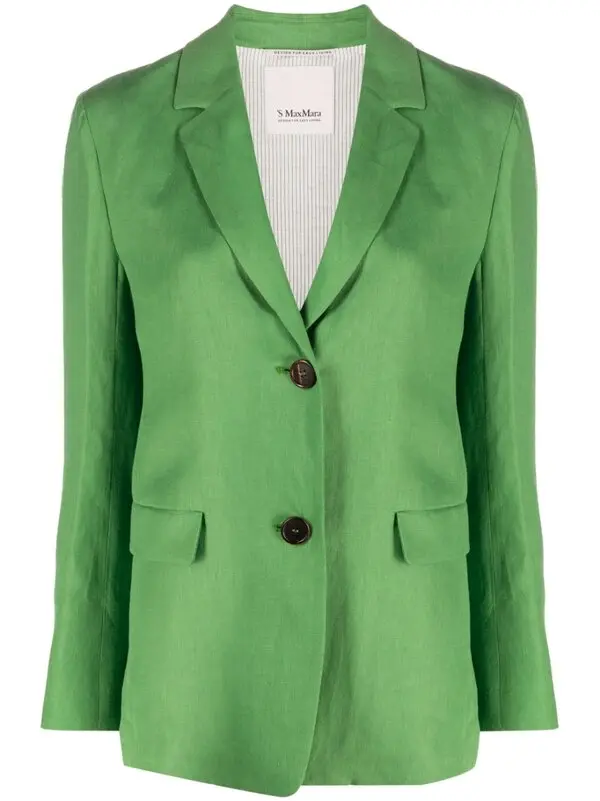 Max Mara Single Breasted Linen Blazer