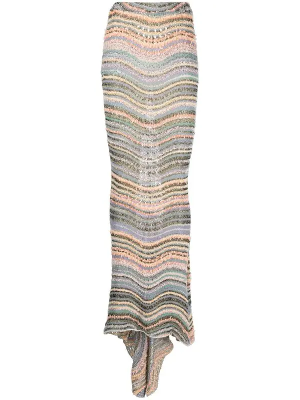 VITELLI Linen Mermaid Maxi Skirt - Multicolour