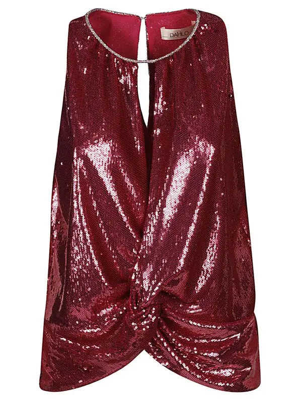 DAHLO Sequined Cropped Top