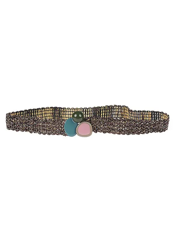 EXQUISITE J Raffia Wide Belt