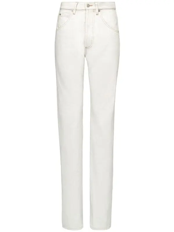 MAISON MARGIELA High-waisted Straight Leg Denim Jeans - Cream