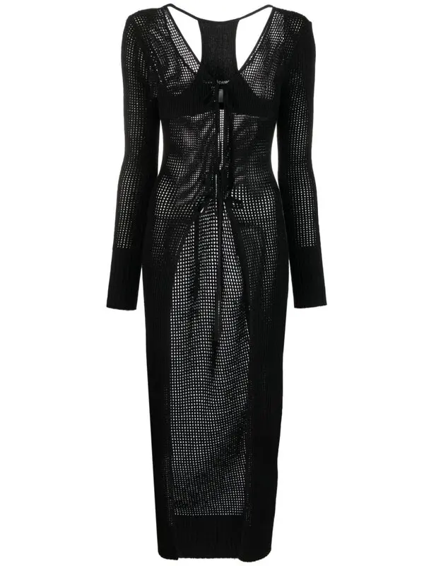 ANDREĀDAMO Knit Long Cardigan - Black