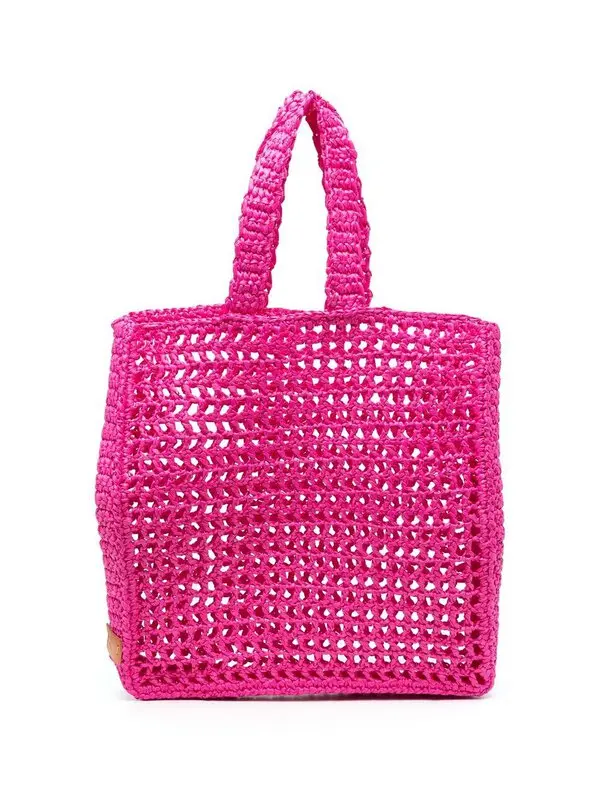 CHICA Naxos Straw Tote Bag - Fuchsia